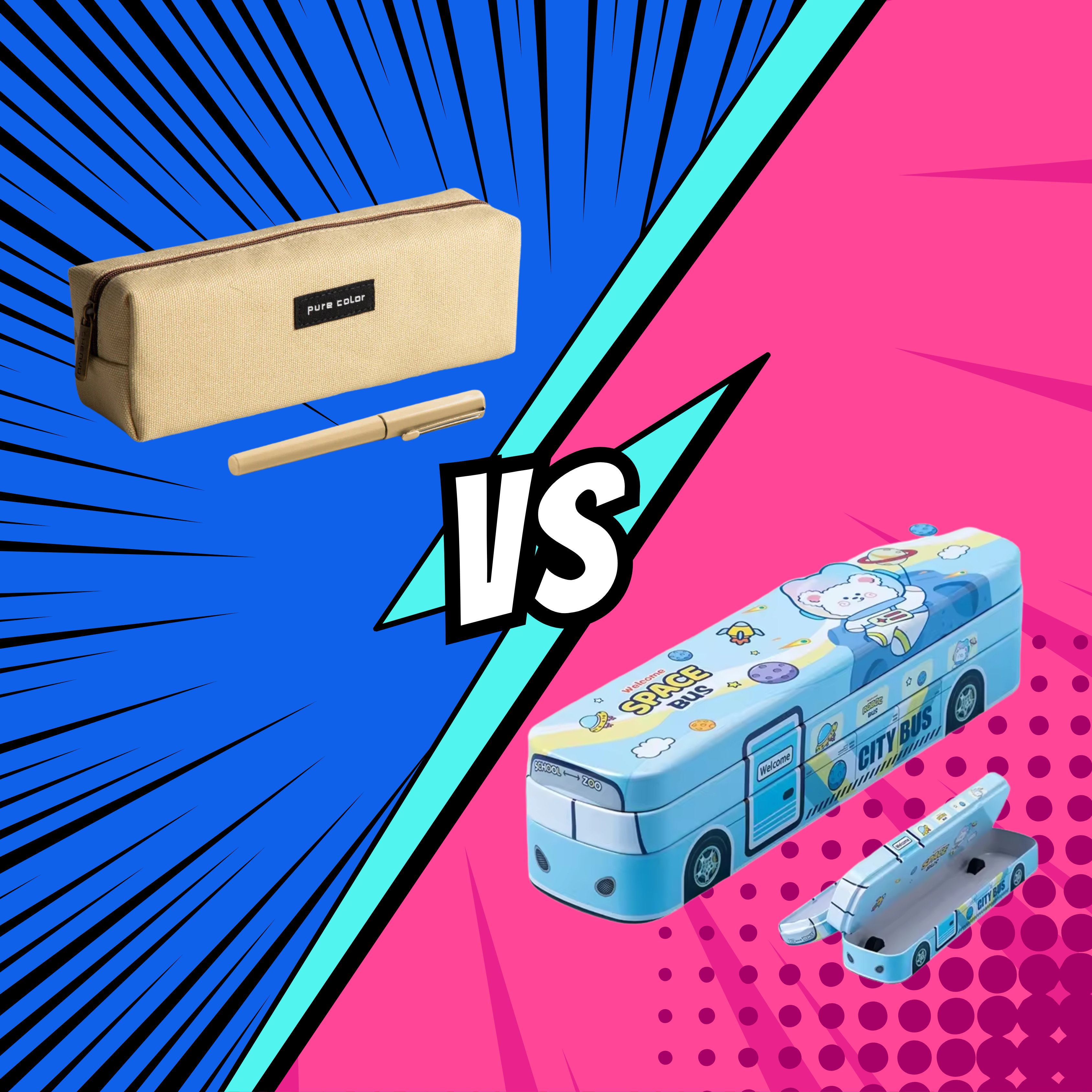 Pencil Case Vs Geometry Box – KawaiiStories